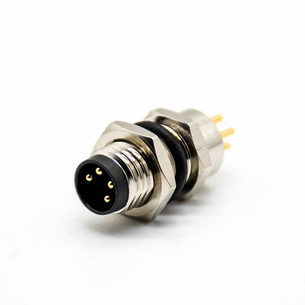 m8-pcb-panel-receptacles-180°-4-pin-male-socket-solder-type-front-mount ...