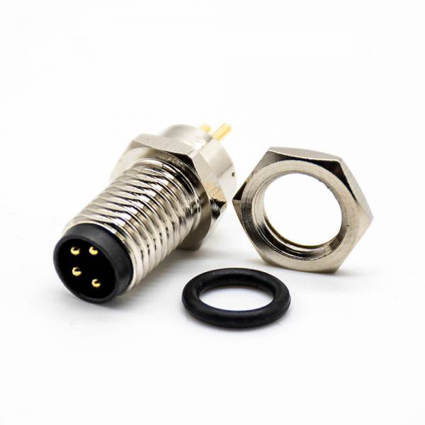 m8-pcb-panel-receptacles-180°-4-pin-male-socket-solder-type-front-mount ...